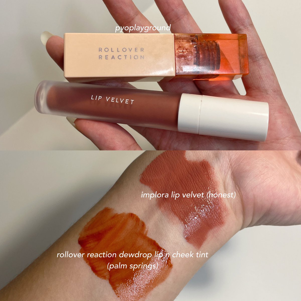pyo on Twitter: "product used: 🍓 implora lip velvet (honest): https://shope.ee/VXYKnLoDg 🍓 ...