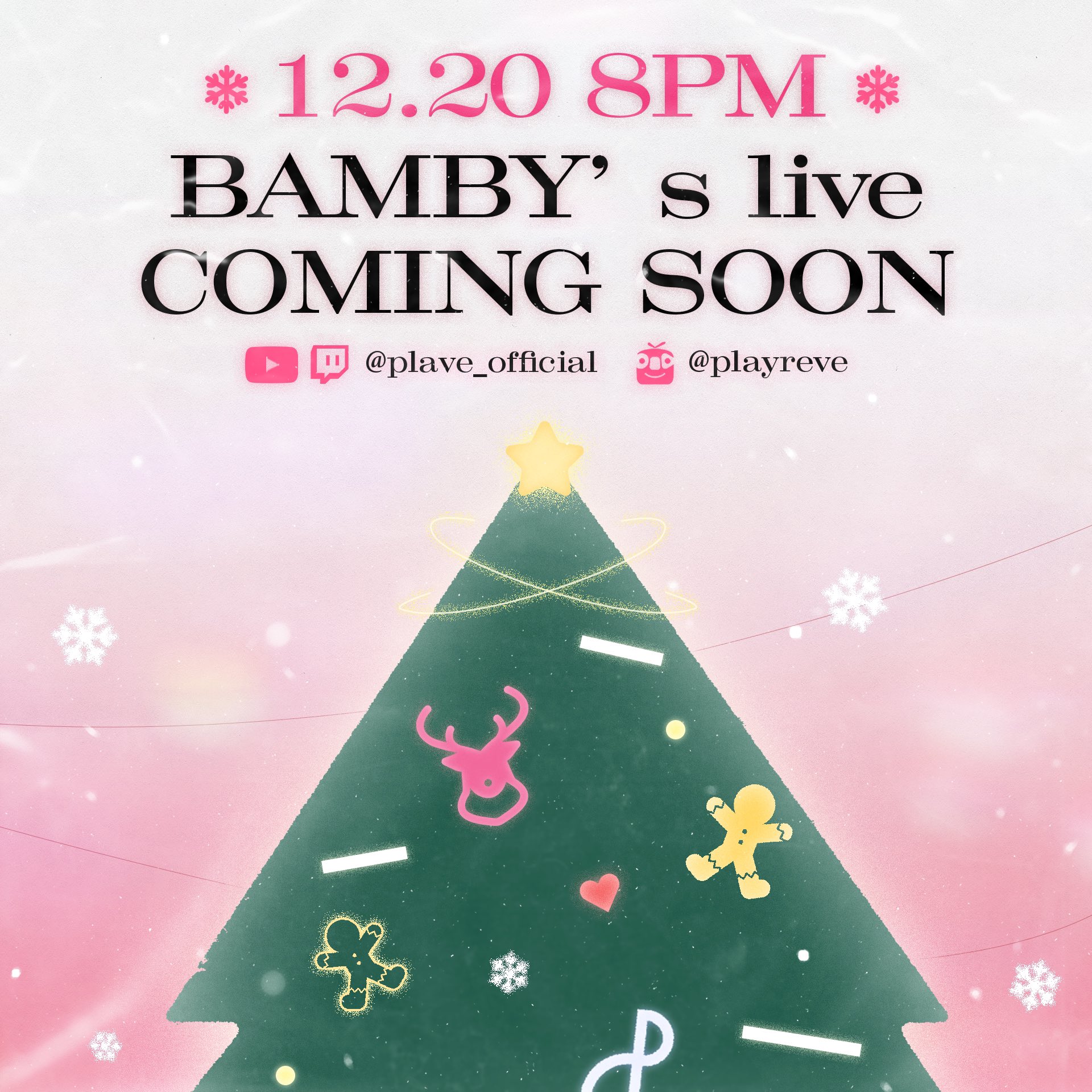 PLAVE (플레이브) Official on Twitter: "[🔔] 잠시 후, 8시 밤비의 라이브가 시작됩니다 많은 시청 부탁 드립니다👀💗 #PLAVE #플레이브 #プレ ...