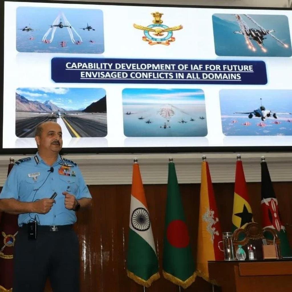 IAF chief Air Chief Marshal VR Chaudhari gave a talk at the College of ...