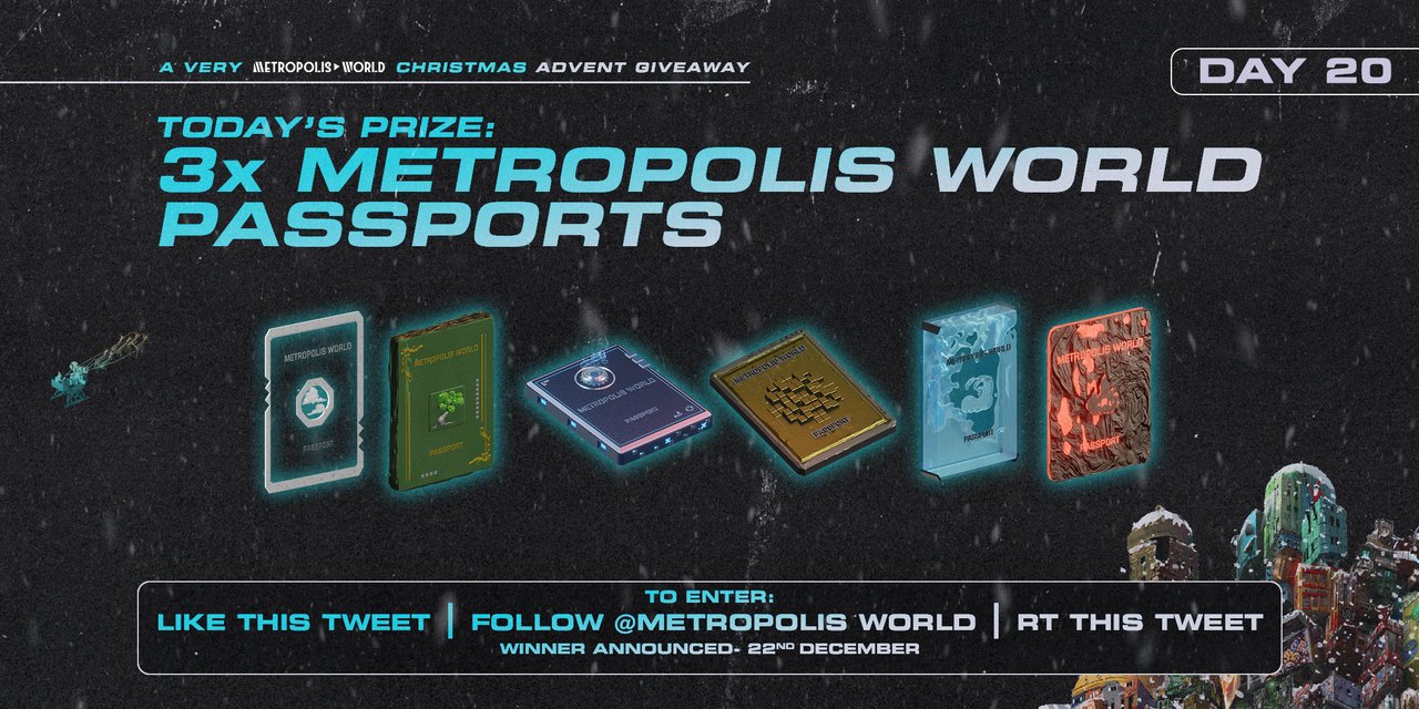 Metropolis World on Twitter: "🎄 Advent Giveaway Day 20 🎄 Up for grabs: 🛂 3x Metropolis World ...