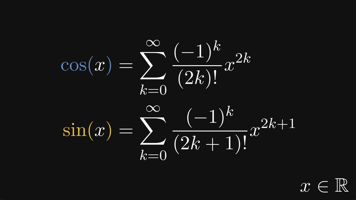 This is not a trick: the cosine of the imaginary number 𝑖 is (e⁻¹ + e ...