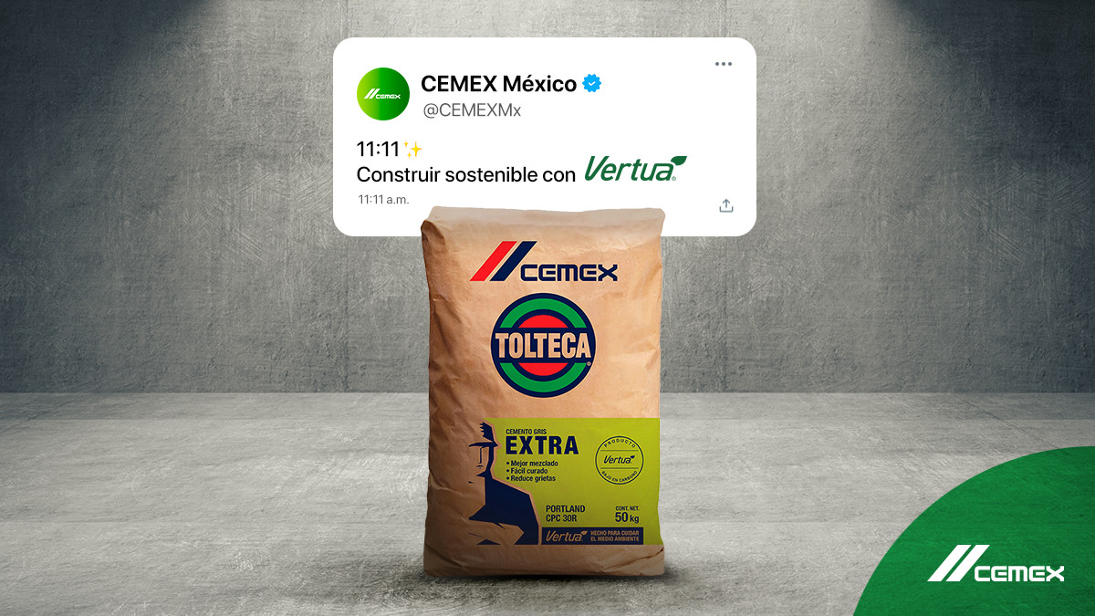 CEMEX México on Twitter: "Nuestro deseo es construir sostenible🍃 con #Vertua. Nuestra línea de ...