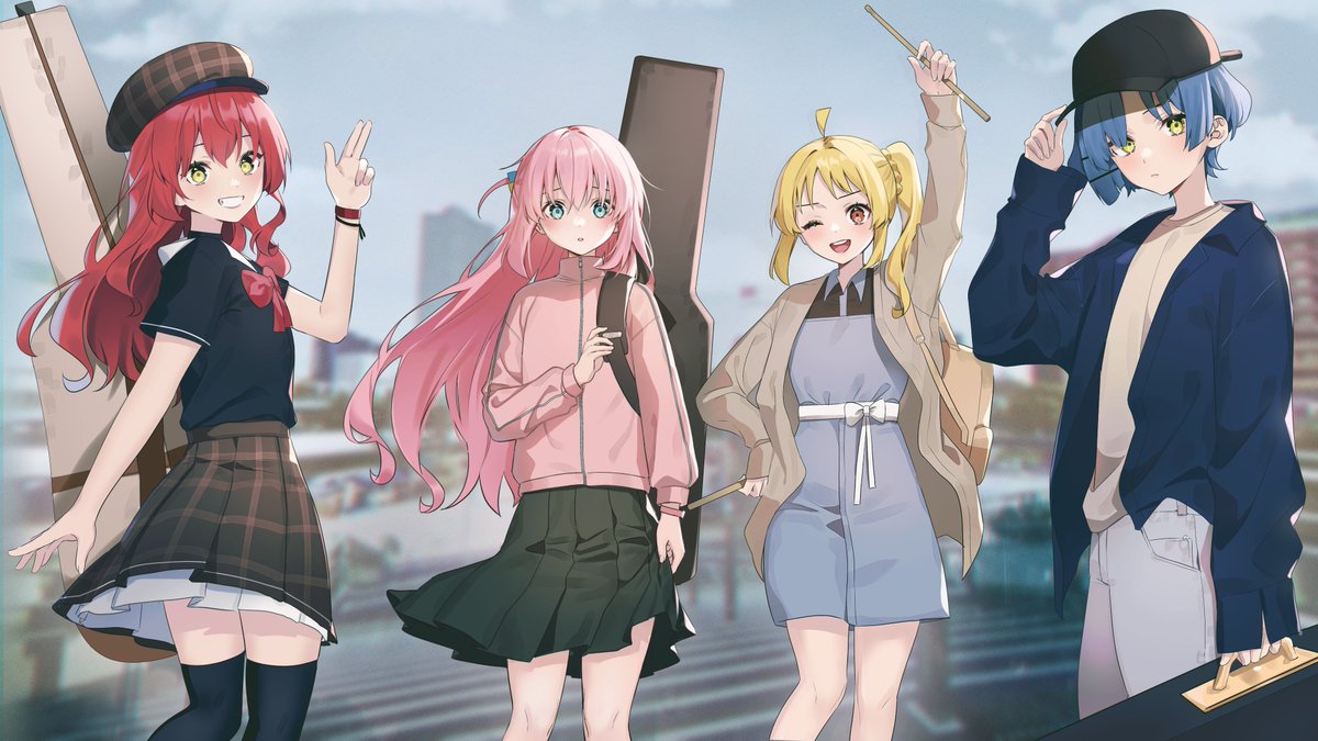 「kessoku band #ぼっち・ざ・ろっく #BocchiTheRock」|Hiehのイラスト