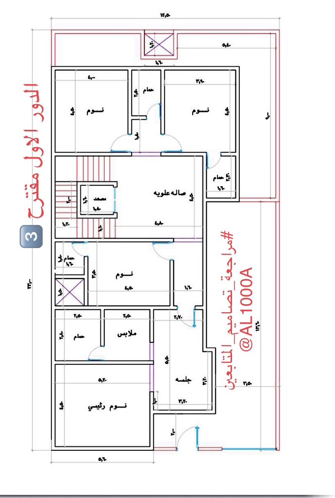 مخططات فلل On Twitter مراجعةتصاميمالمتابعين السلام عليكم ودي اخذ ملاحظاتكم فيلا على كود