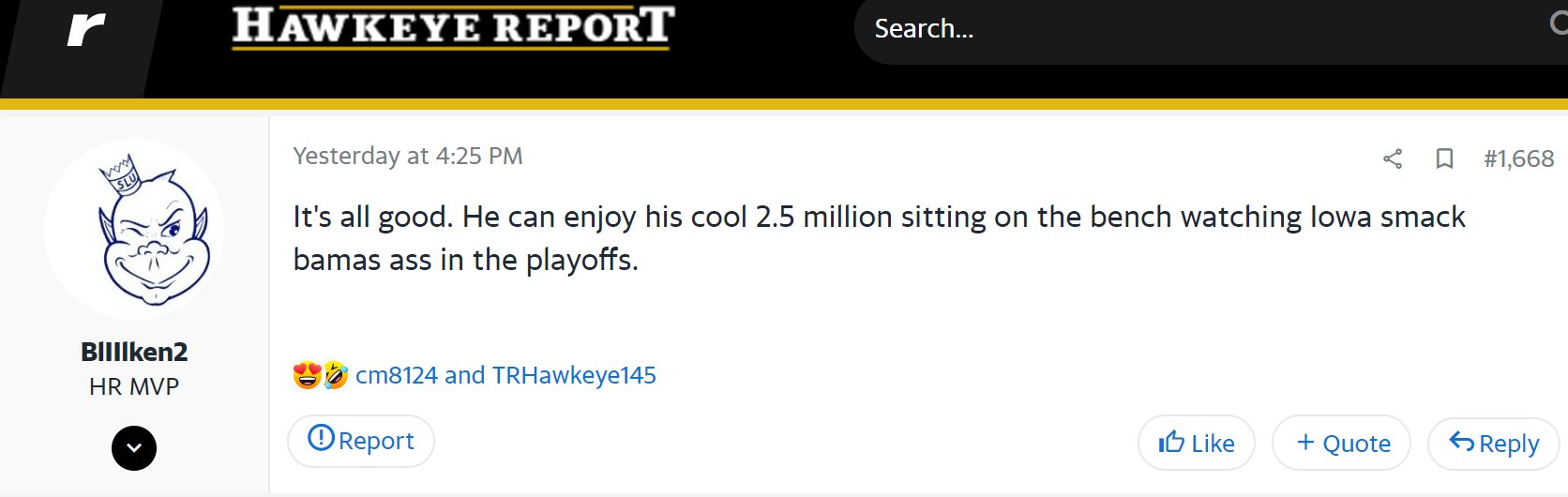 Message Board Geniuses on Twitter: "#Iowa lost a recruit to #Alabama. https://t.co/rJVbaU02nb ...