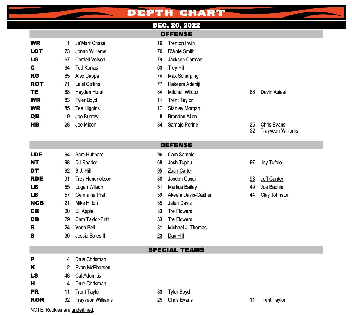 Patriots Depth Chart