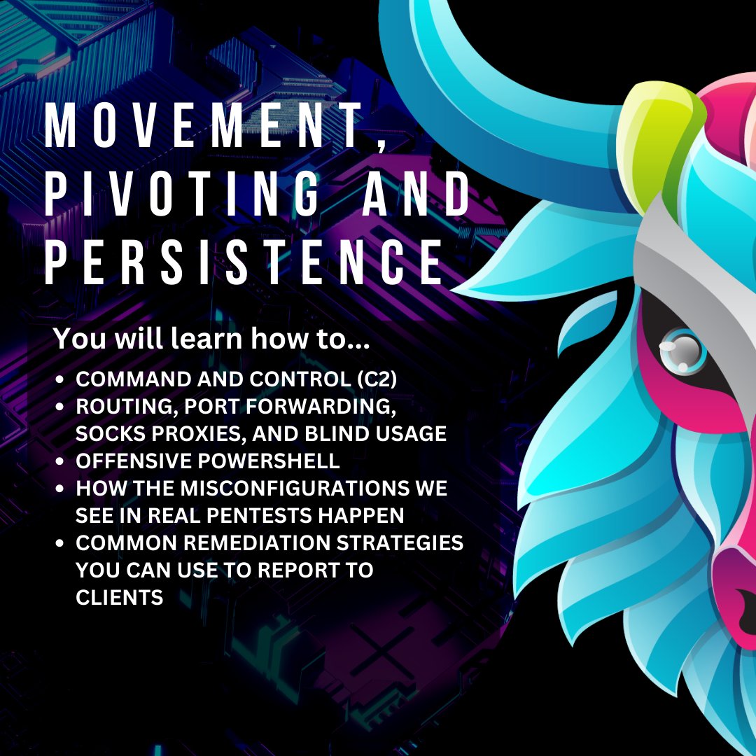 TCM Security on Twitter: "Movement, Pivoting and Persistence is one of the courses on sale right ...