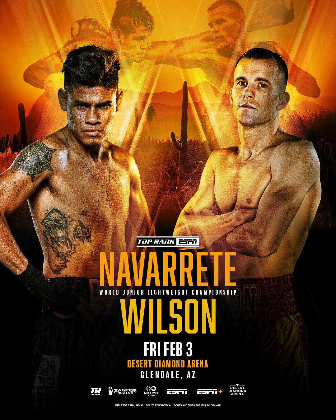 Top Rank Boxing on Twitter: "SHOWDOWN IN THE DESERT 🏜 Emanuel Navarrete & Liam Wilson will clash ...