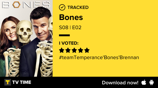 bruna on Twitter: "i've just watched S08 | E02 of Bones #bones https://tvtime.com/r/2EnIr #tvtime"