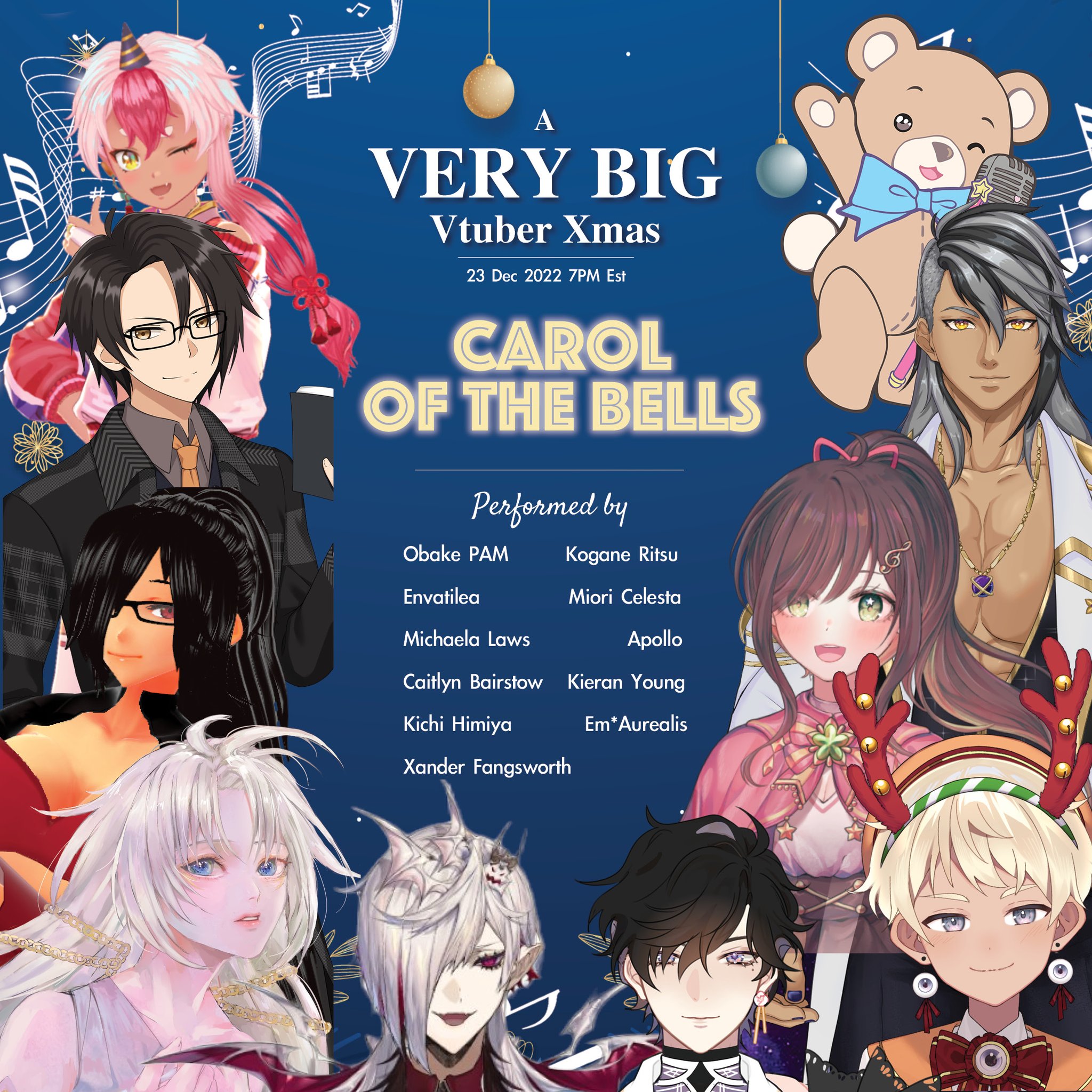 Obake PAM 📦 BIG VTUBER XMAS DEC 23 on Twitter: "I'm SO EXCITED to sing an incredible acapella ...