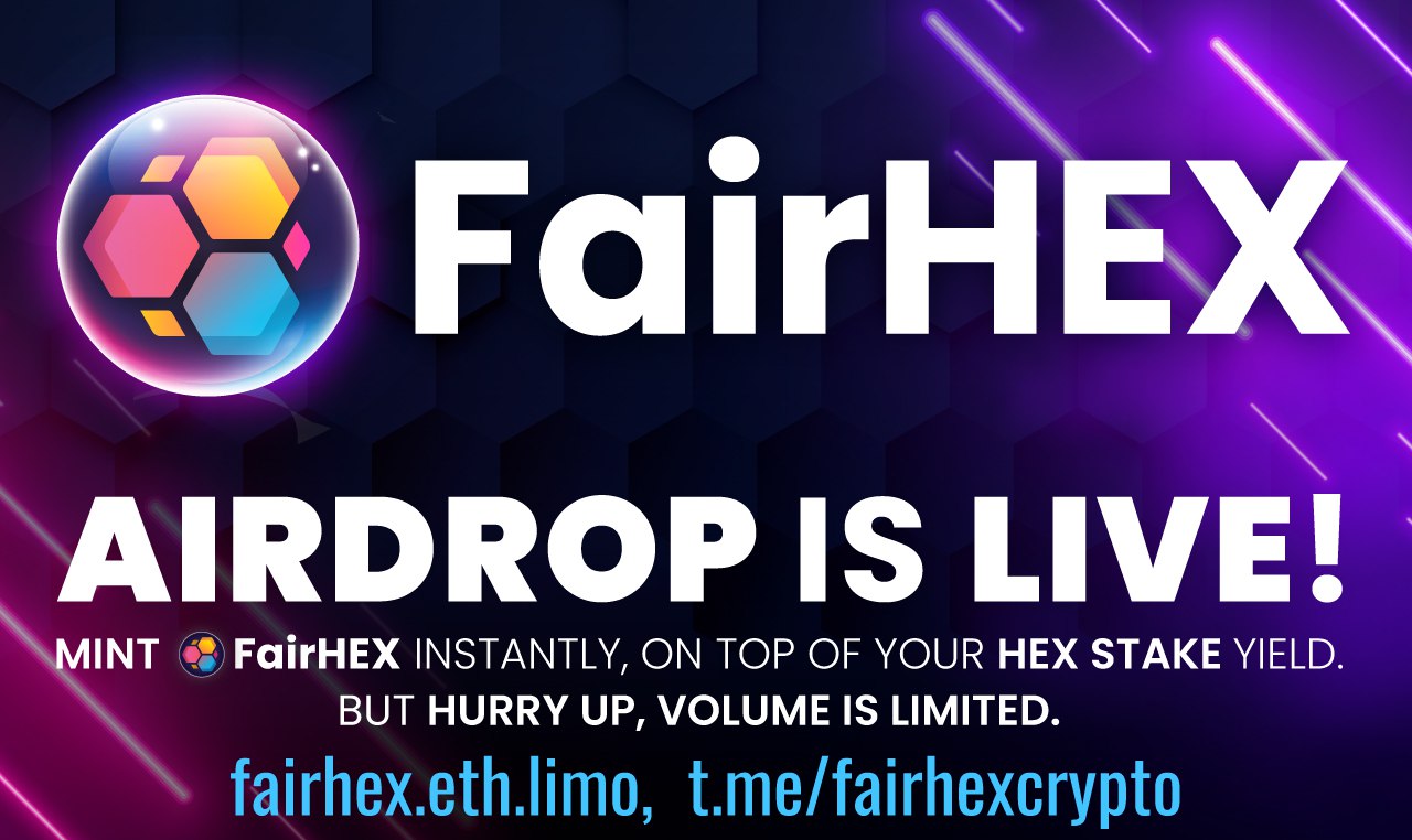 FairHEX - Free for HEX Miners on Twitter: "Free minting for HEX stakers! Higher APR! Official RH ...
