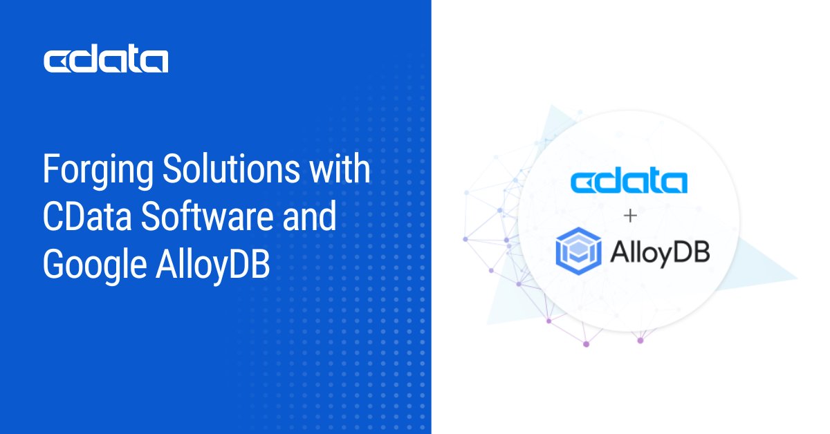 CData Software on Twitter: "CData is a proud launch partner for Google #AlloyDB. With CData's ...