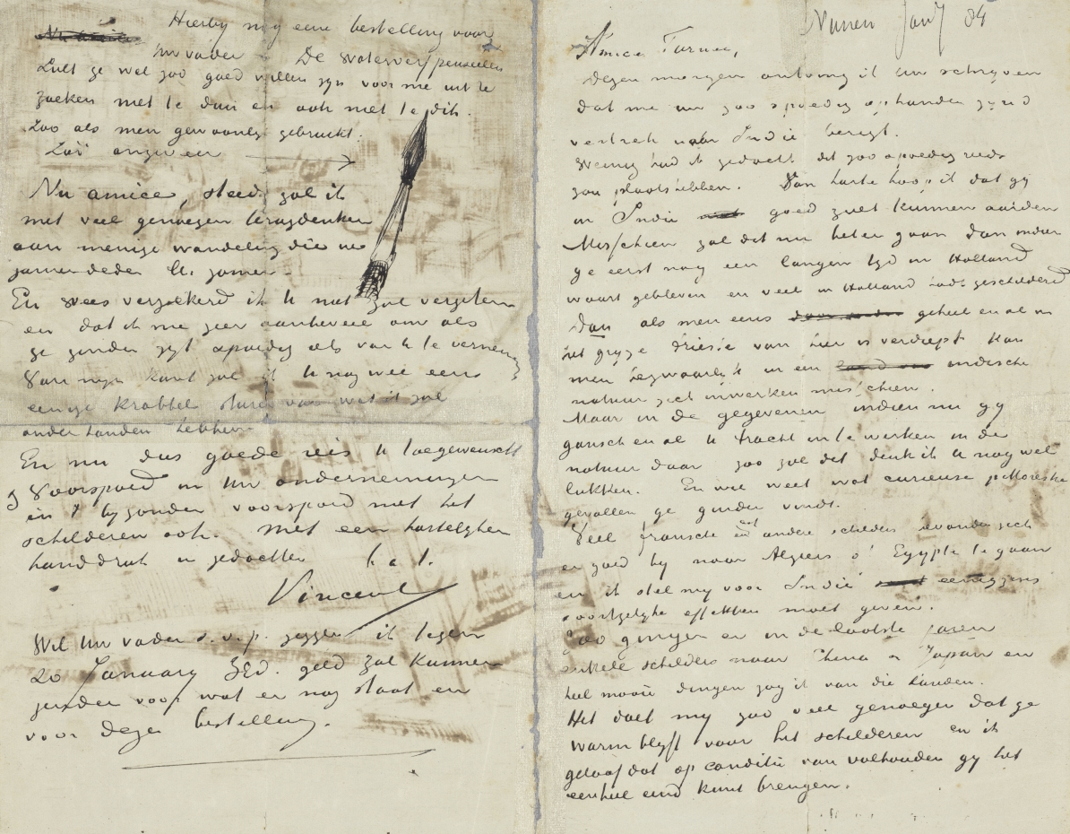 Vincent’s letters offer you a glimpse inside his head. Writing his ...