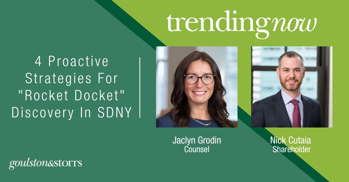 Goulston & Storrs on Twitter: "How can attorneys prepare as the Southern District of New York ...