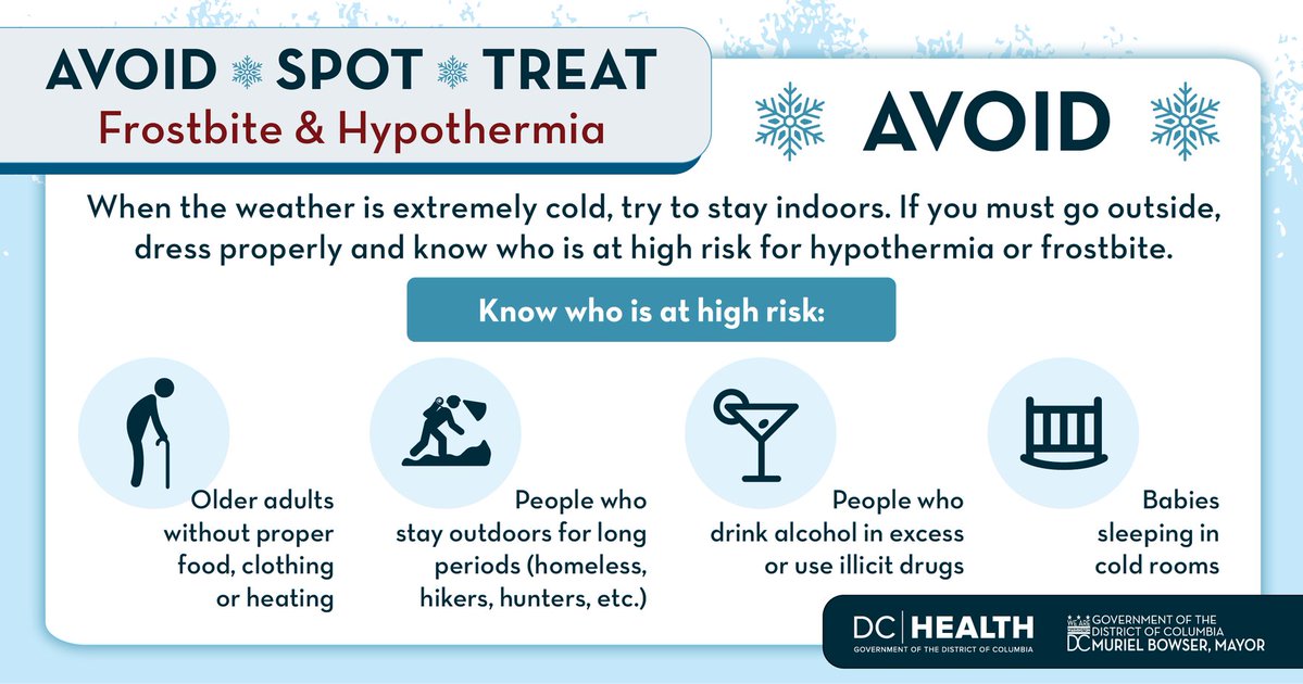 DC Health on Twitter: "When the weather is extremely cold, try to stay indoors. If you must go ...