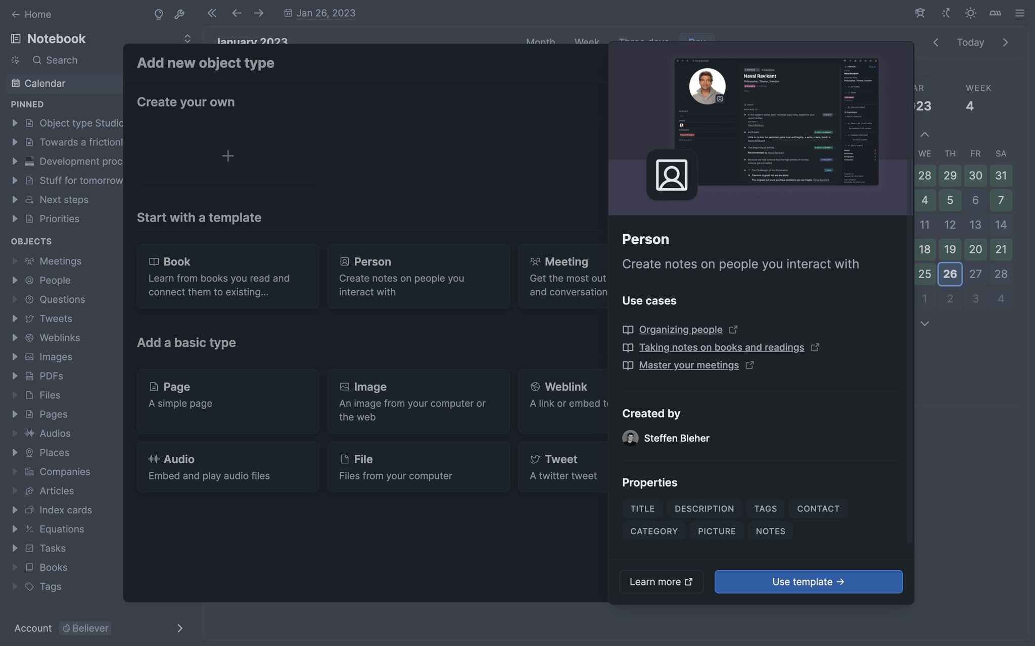 Capacities on Twitter: "With this release, we are introducing the Object Studio—a place to get ...