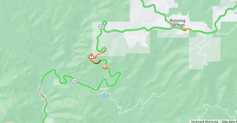Caltrans District 8 on Twitter: "SBCO: NB/SB SR-330 near Live Oak Dr., alternating lane closure ...