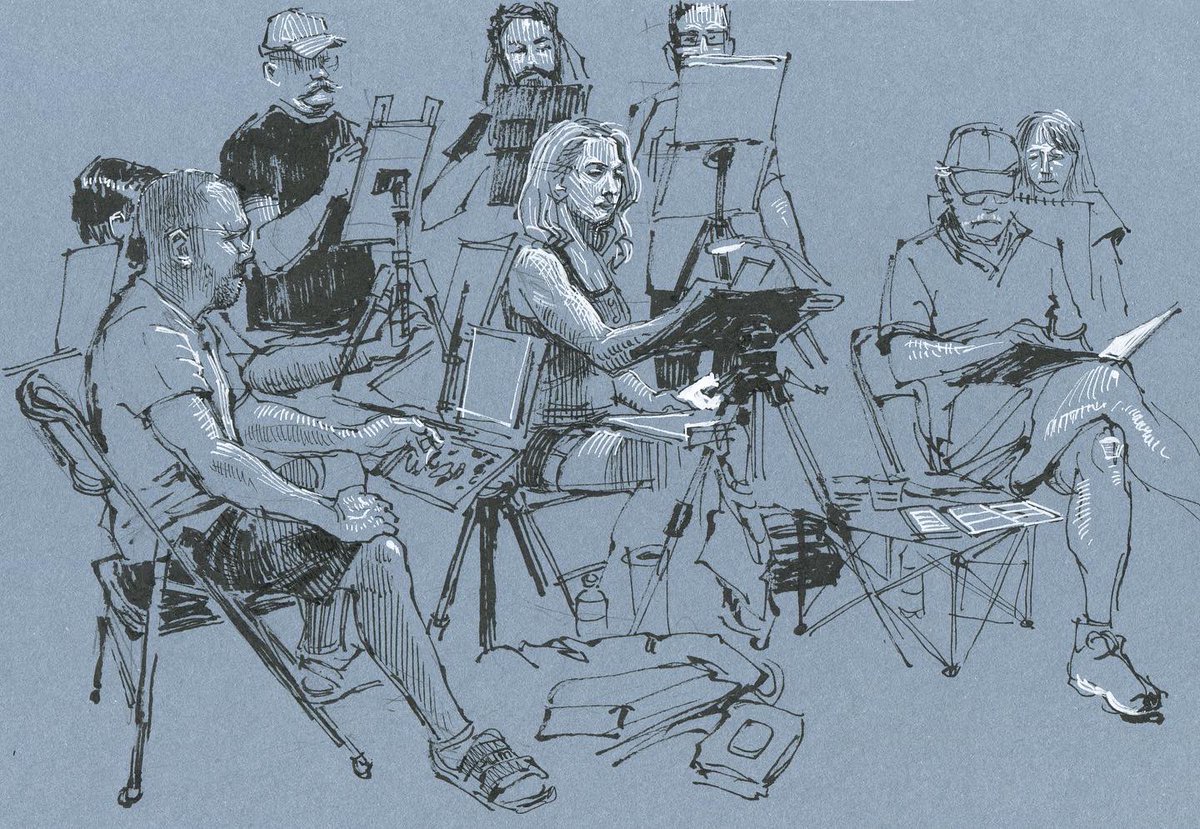 「Figure group at Dan Sprick's studio. 」Paul Heastonの漫画