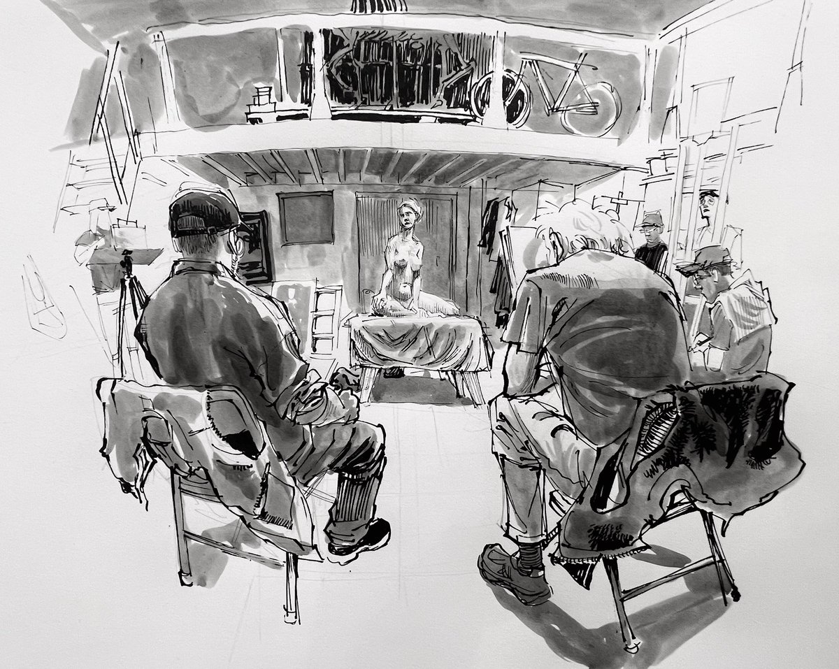 「Figure group at Dan Sprick's studio. 」Paul Heastonの漫画