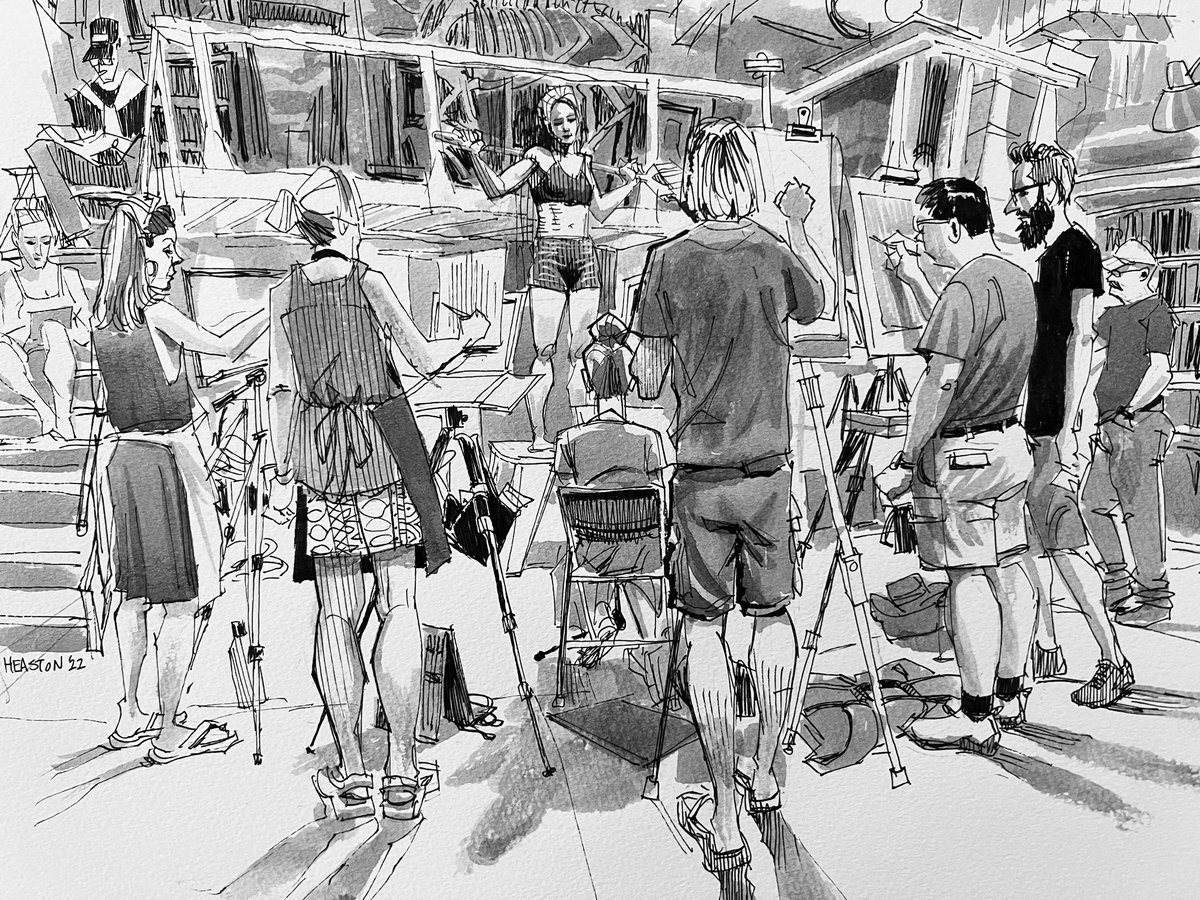 「Figure group at Dan Sprick's studio. 」Paul Heastonの漫画