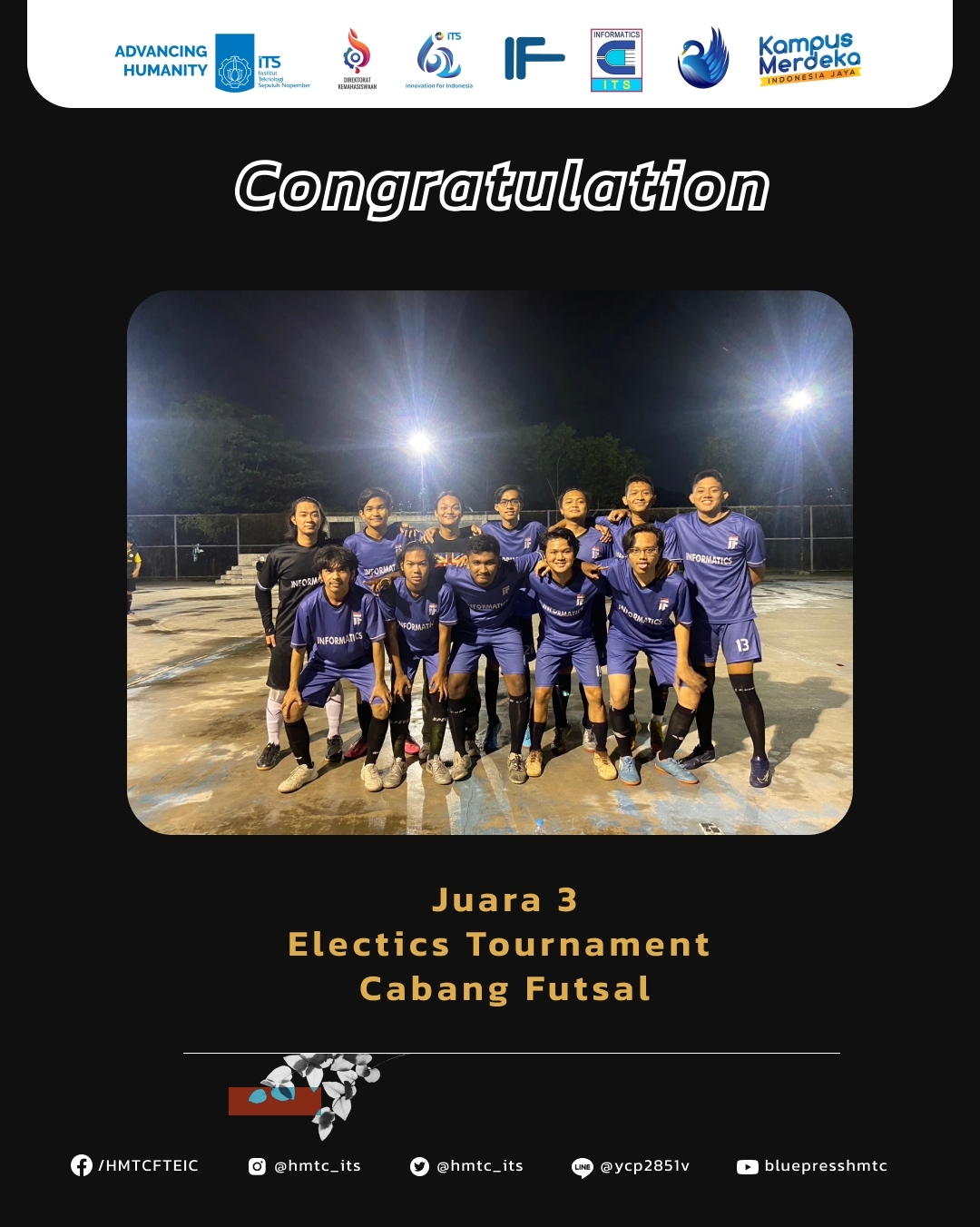 HMTC ITS on Twitter: "Selamat kepada : - Muhammad Ferdian Iqbal (5025201020) - Maisan Auliya ...