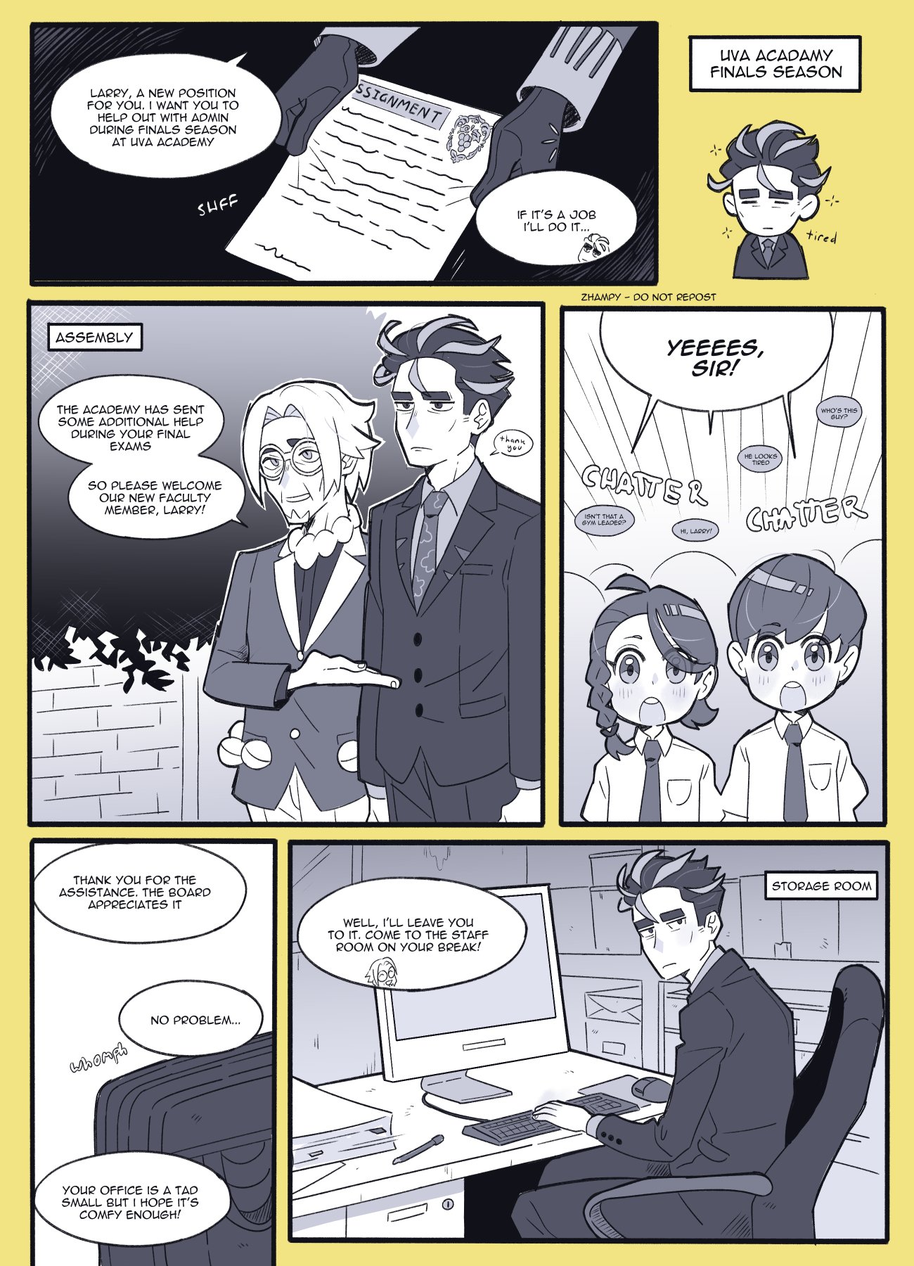 Zhampy🐑 PRE-🅾️RDERS on Twitter: "[PKMN] The school board (Geeta) has Larry help out at the ...