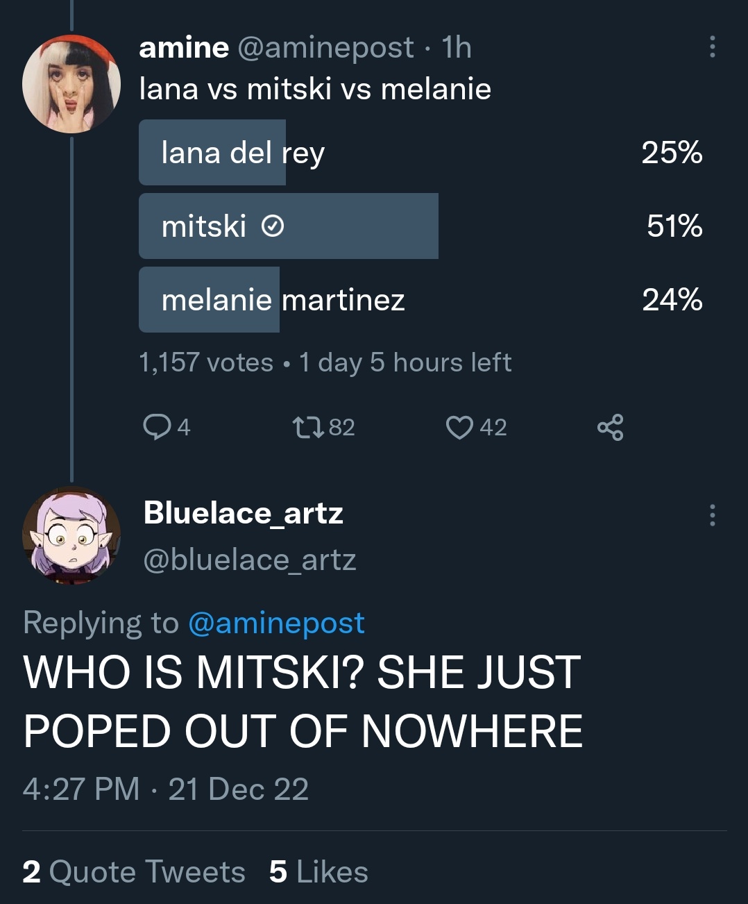 mitski stats on Twitter: "mitski struggles https://t.co/dXeDWZoPOz" / Twitter