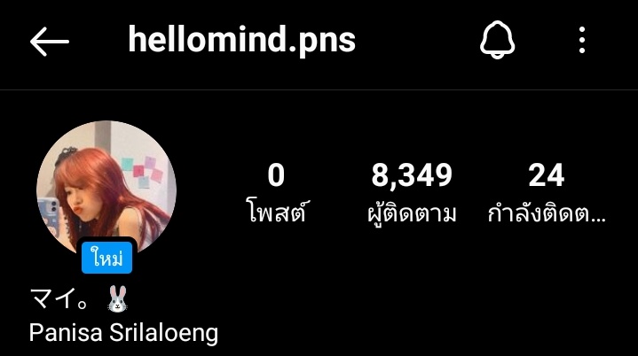 MindPanisa_THFC #BNK481stGeneration on Twitter: "IG ทั้งสองช่องทางของน้องมายด์ ไปกดติดตามและ ...