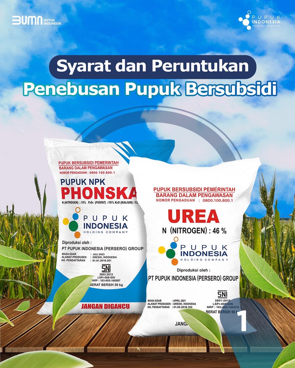 PT Pupuk Indonesia on Twitter: "Pupuk Indonesia sebagai produsen Pupuk bersubsidi berkewajiban ...