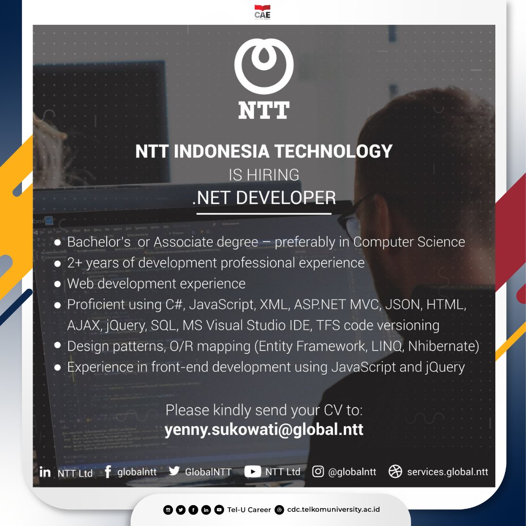 Tel-U Career on Twitter: "Hello everyone NTT Indonesia Technology is hiring! • Network Security ...