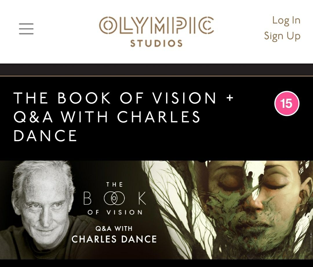 Robin Monotti on Twitter: "🇬🇧 UK Premiere of The Book of Vision Film + Q & A with Charles Dance ...