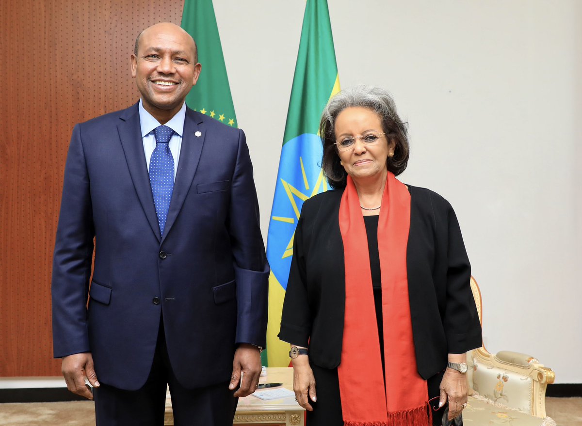 Office of the President, Ethiopia on Twitter: "1/2 ፕሬዚደንት ሣህለ ወርቅ ዘውዴ የኢትዮጲያ ቆይታቸውን የጨረሱትን ...
