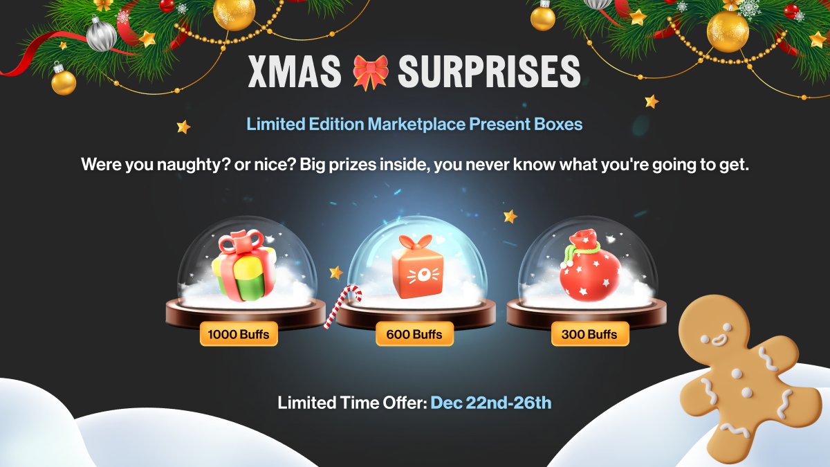BUFF.game on Twitter: "Buffers, we’ve got many surprises for you this Christmas 🎄🎅 Mysterious ...