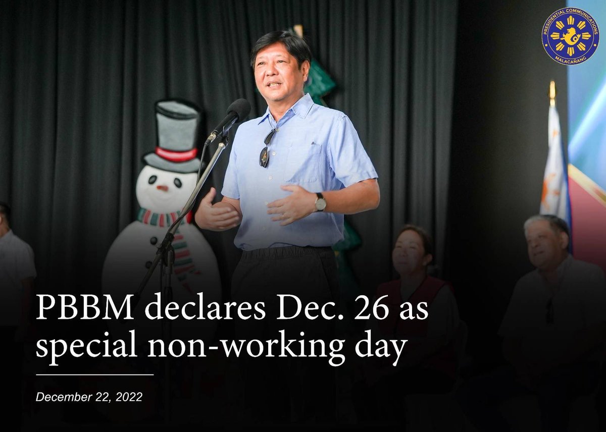 President Ferdinand R. Marcos Jr. on Thursday issued a proclamation ...