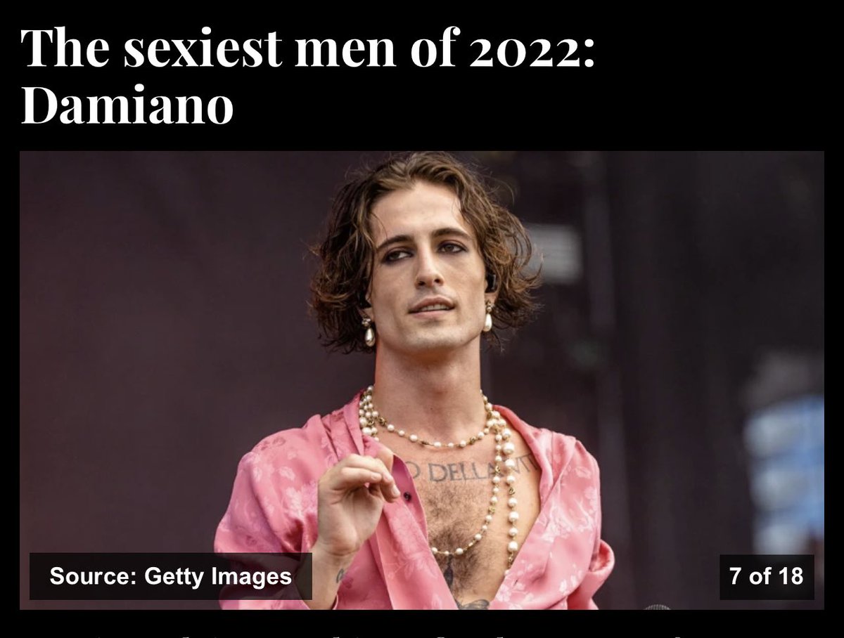 Ventanni On Twitter Damiano Is In The Top 10 Of 2022s Sexiest Men