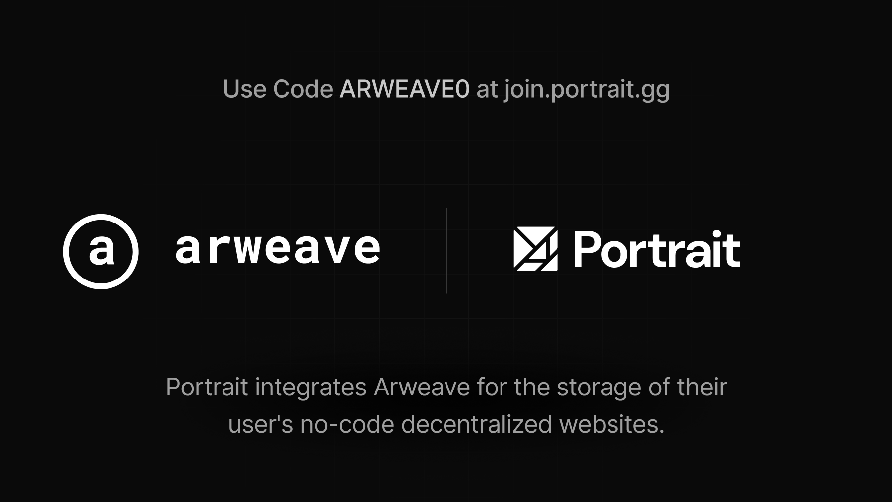 Portrait on Twitter: "📢 Portrait Arweave We're excited to announce that we're partnering with ...