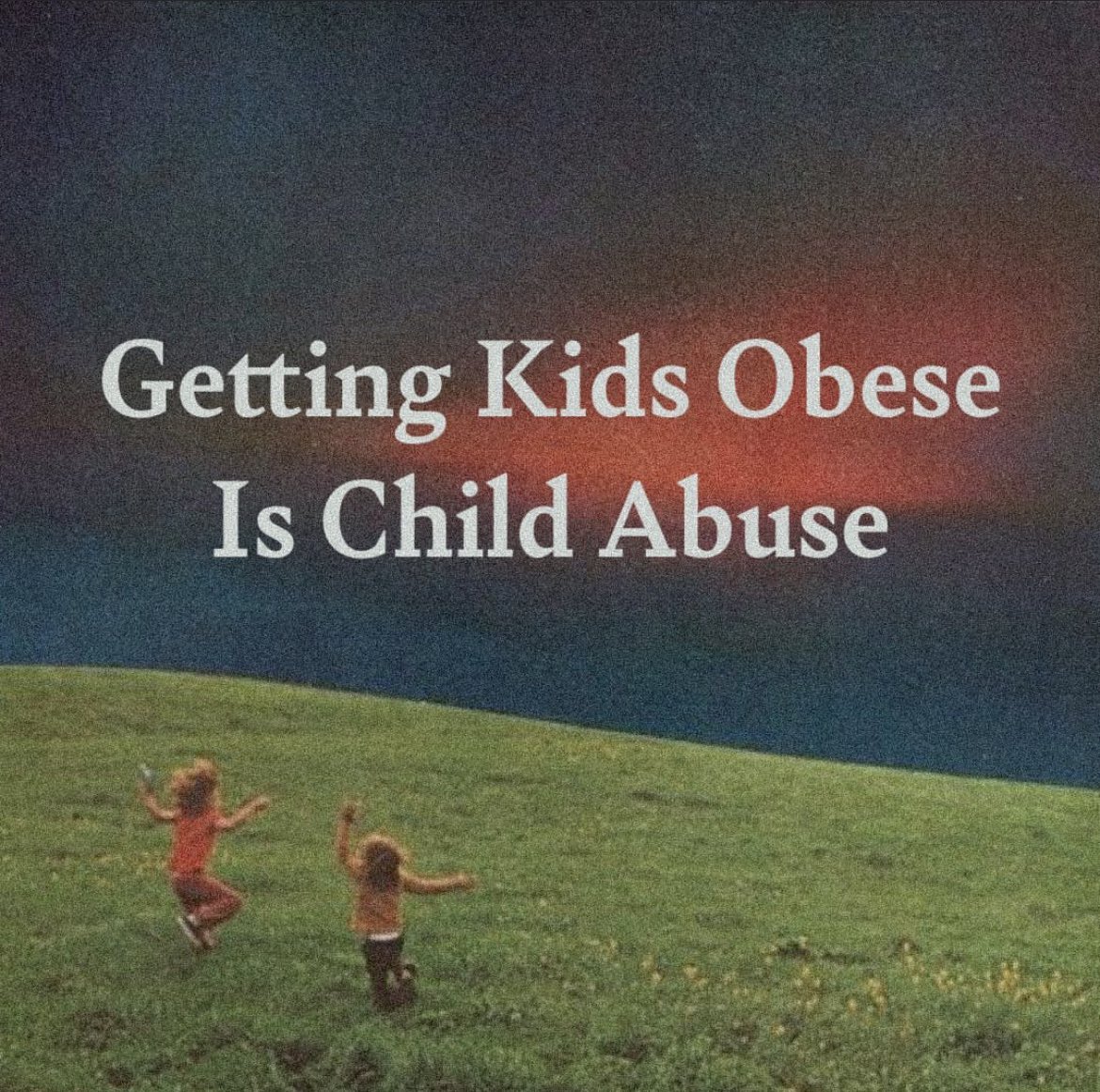 It’s sad to see an obese kid walking around At no fault of their own ...