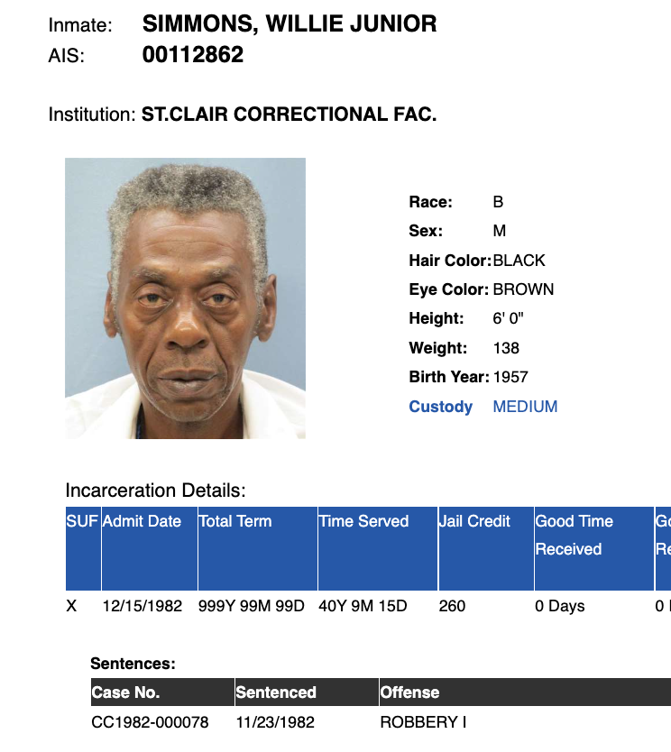 Beth Shelburne on Twitter: "Your yearly reminder that Willie Simmons is still in prison for a $9 ...