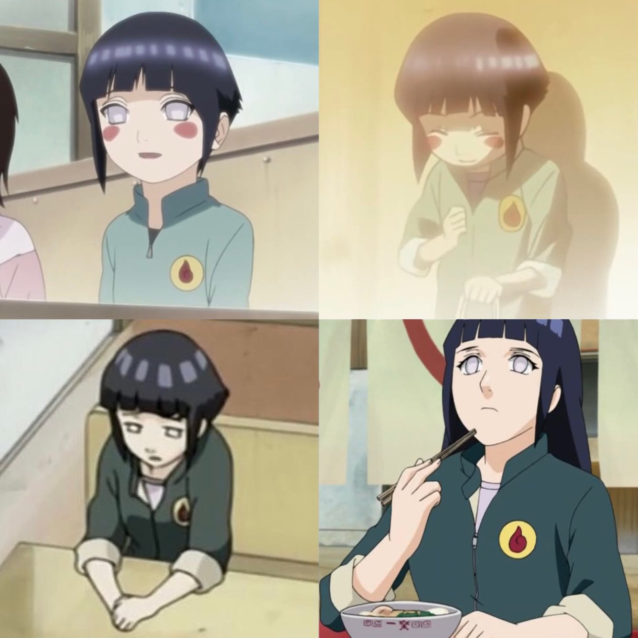 Hinata Hyuga Without Her Coat Hinata Hyuga In Leather Sherpa Jacket