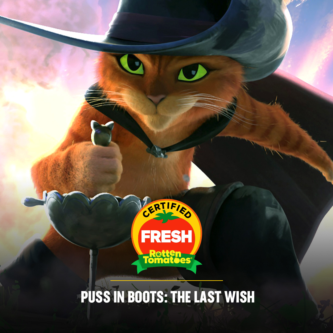#PussinBoots: The Last Wish is now #CertifiedFresh at 96% on the # ...