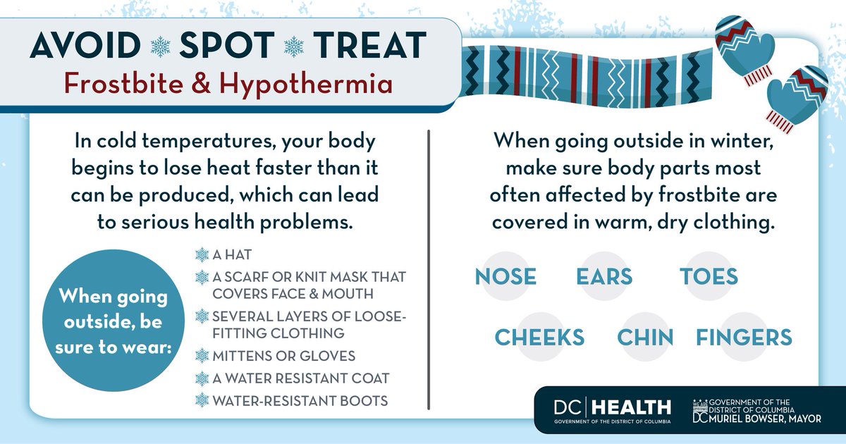 DC Health on Twitter: "When the weather is extremely cold, try to stay ...