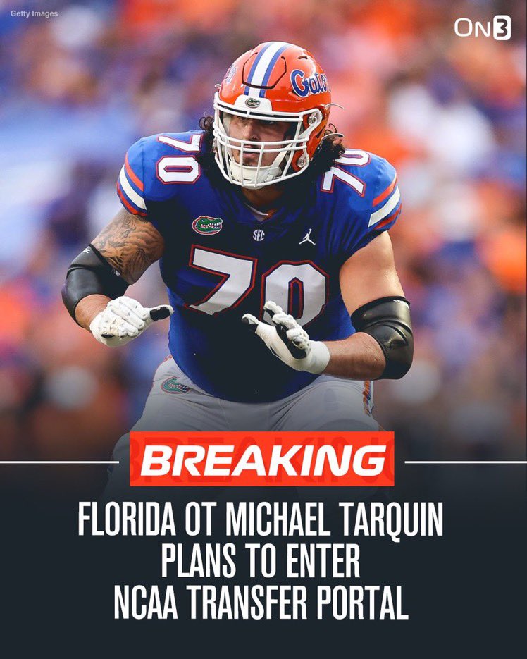 Transfer Portal on Twitter: "🚨BREAKING🚨 Florida OT Michael Tarquin has announced his intention ...