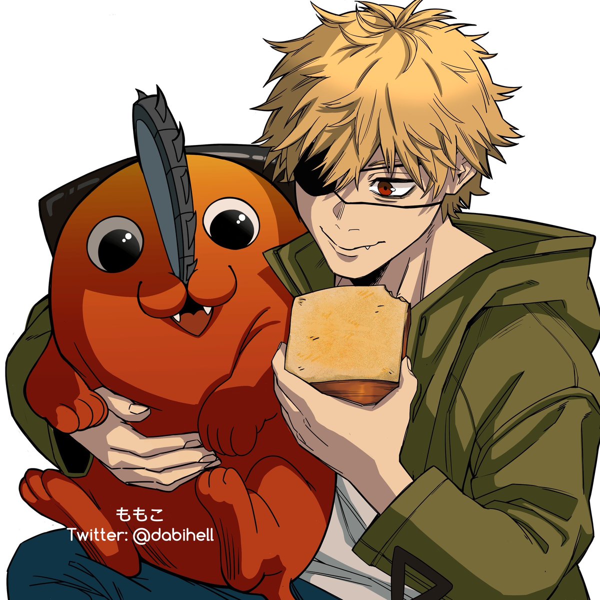 「Want some bread?🍞🪚 #chainsawman #denji」|ももこのイラスト