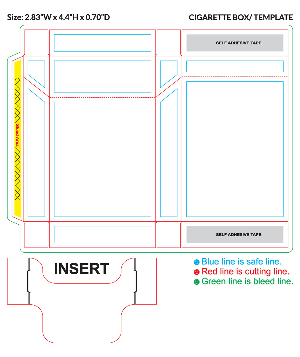 Cigarette Box Template