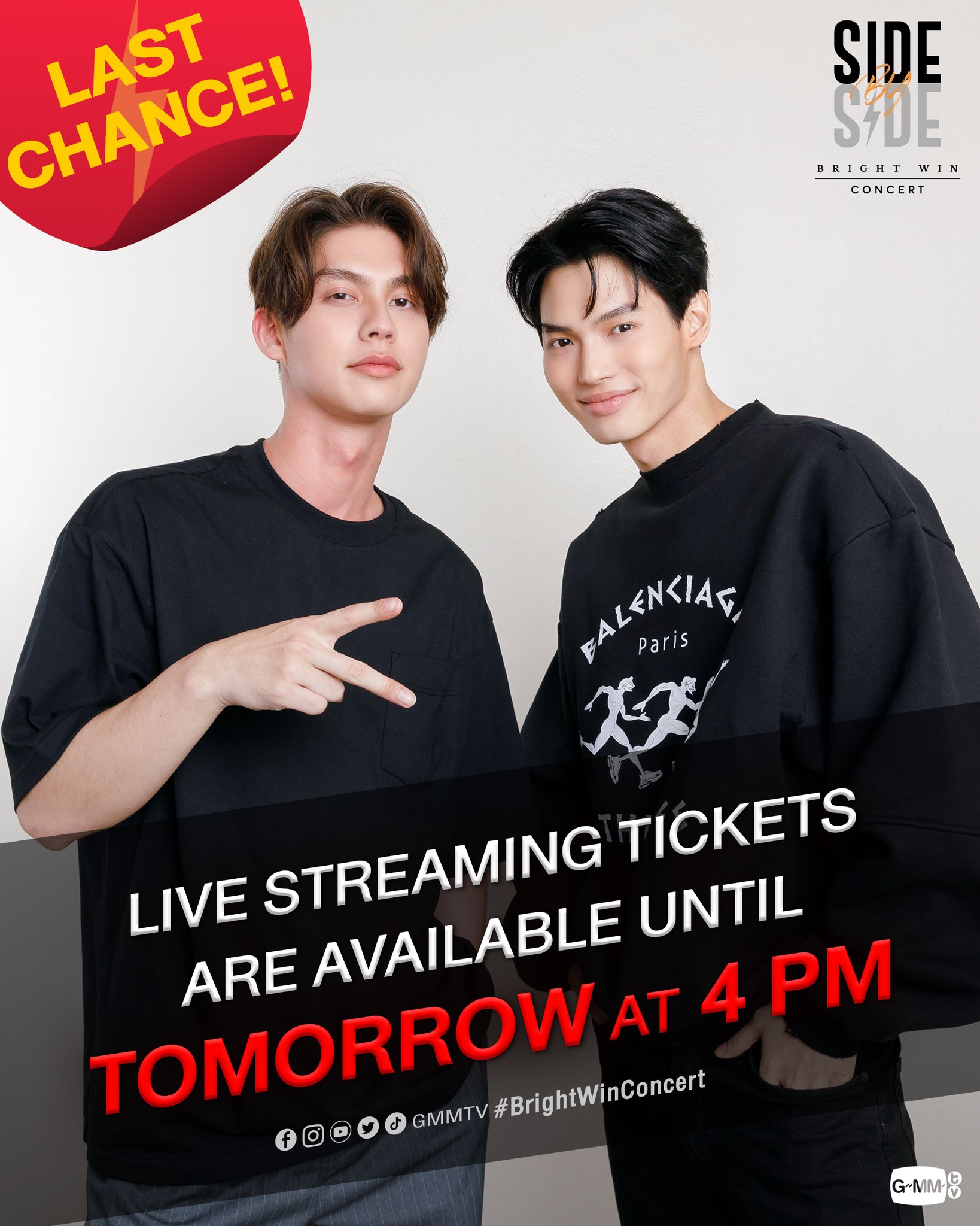 GMMTV on Twitter: "⚡️โอกาสสุดท้ายแล้วสำหรับทีม LIVE STREAMING ซื้อบัตรได้จนถึงพรุ่งนี้ 4 โมง ...