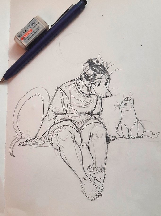 Shamerli on Twitter: "I haven't drawn traditionally for ages"