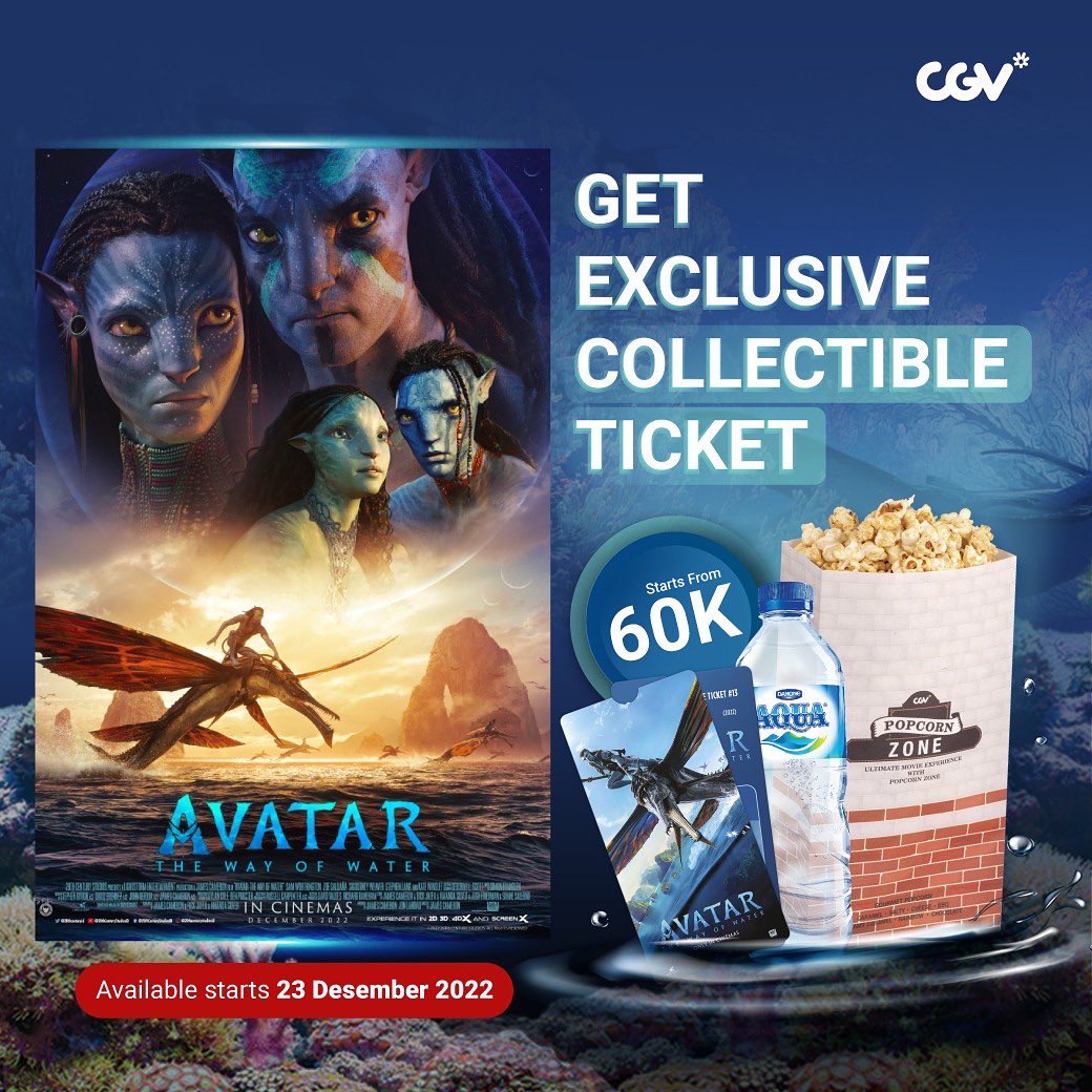 CGV Cinemas on Twitter: "CGV Collectible Ticket #AvatarTheWayOfWater udah bisa didapetin mulai ...