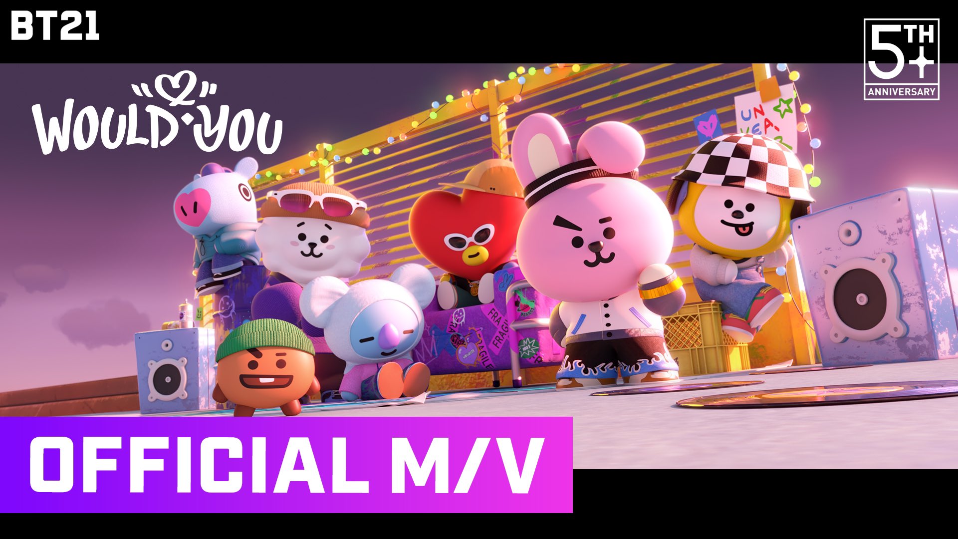 BT21 on Twitter: "BT21 M/V OUT NOW🔥 UNI-VERSTAR!🎵 Ready to sing along, UNISTARS? 우-주 스타🎵 따라부를 준비 ...