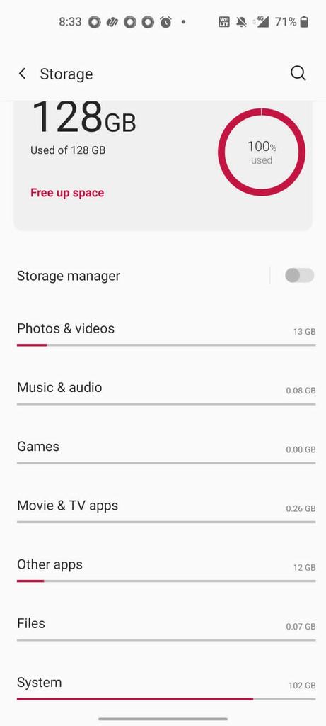 Shreya Sajeev on Twitter: "Does anyone else with a @oneplus phone have a storage problem? My ...