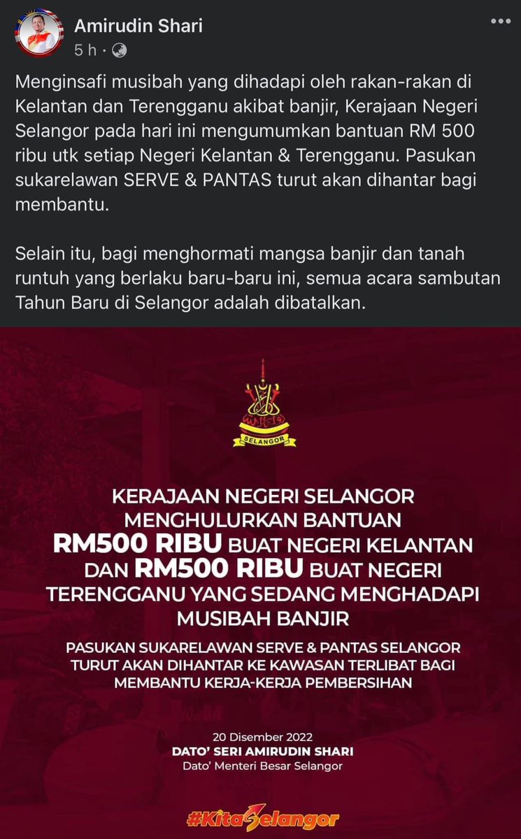 Dato' Ahmad Yakob on Twitter: "Bagi pihak Kerajaan Negeri Kelantan, saya merakamkan penghargaan ...